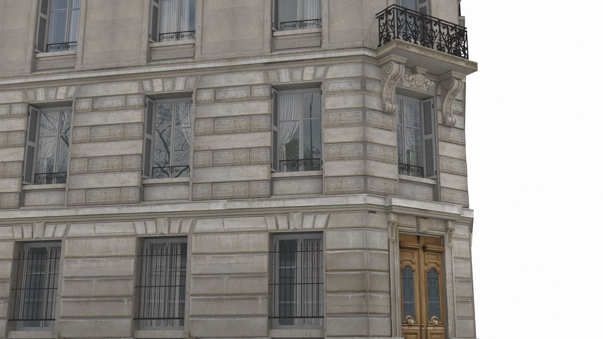 3D Old Paris Building Model - TurboSquid 1647208