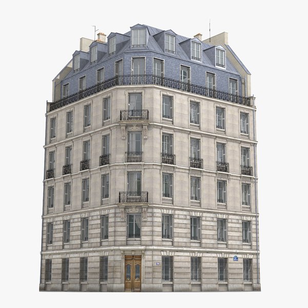 3D 12 Photorealistic Paris Buildings - TurboSquid 1790943