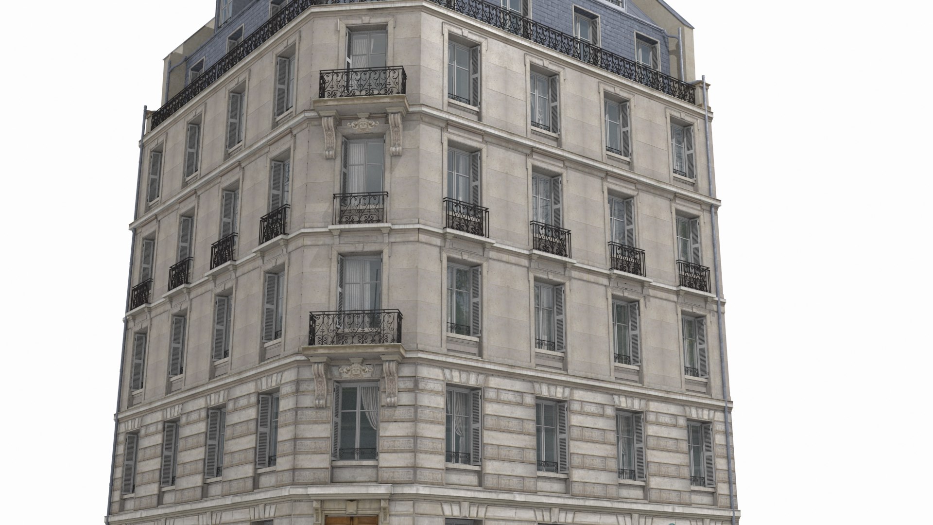 3D Old Paris Building Model - TurboSquid 1647208