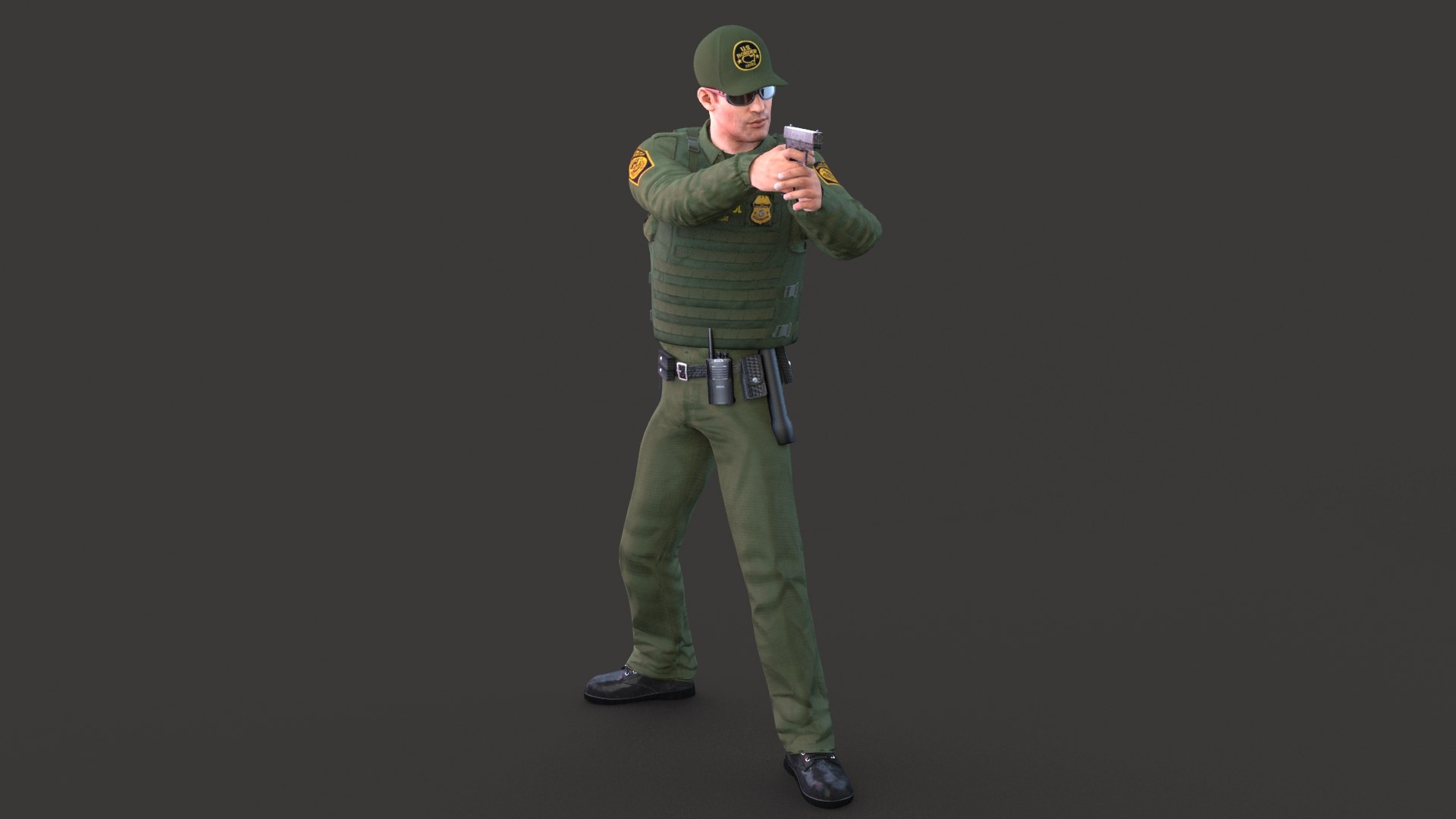 3D Border Officer model - TurboSquid 1806927