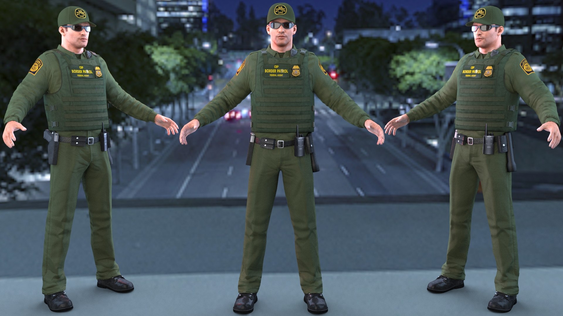 3D Border Officer model - TurboSquid 1806927