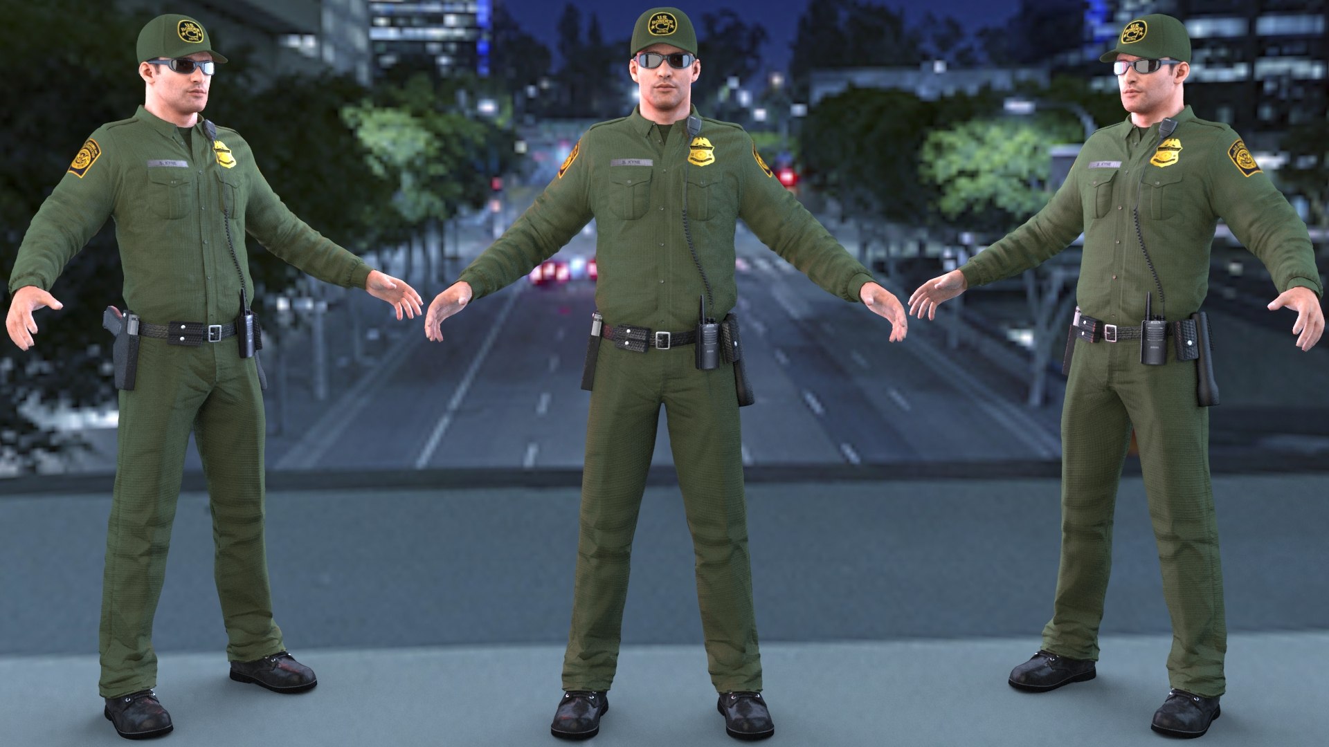 3D Border Officer Model - TurboSquid 1806927