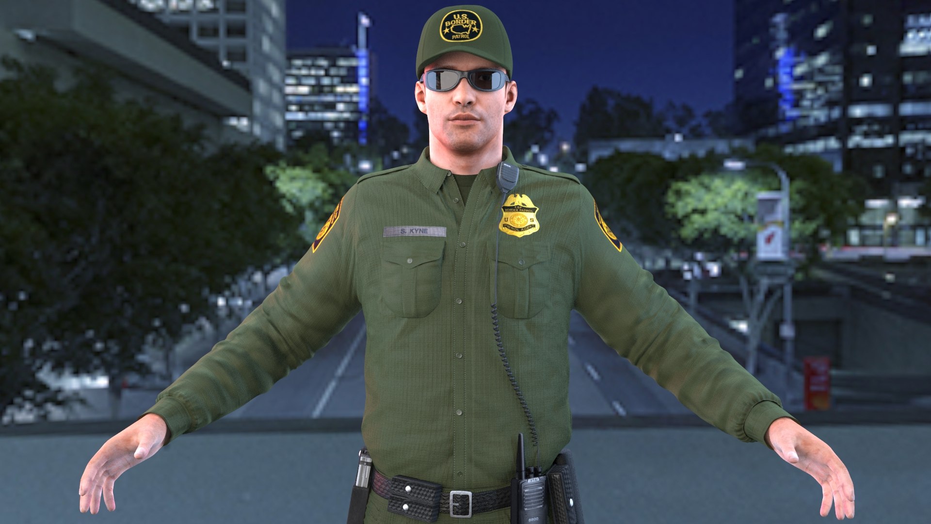 3D Border Officer Model - TurboSquid 1806927