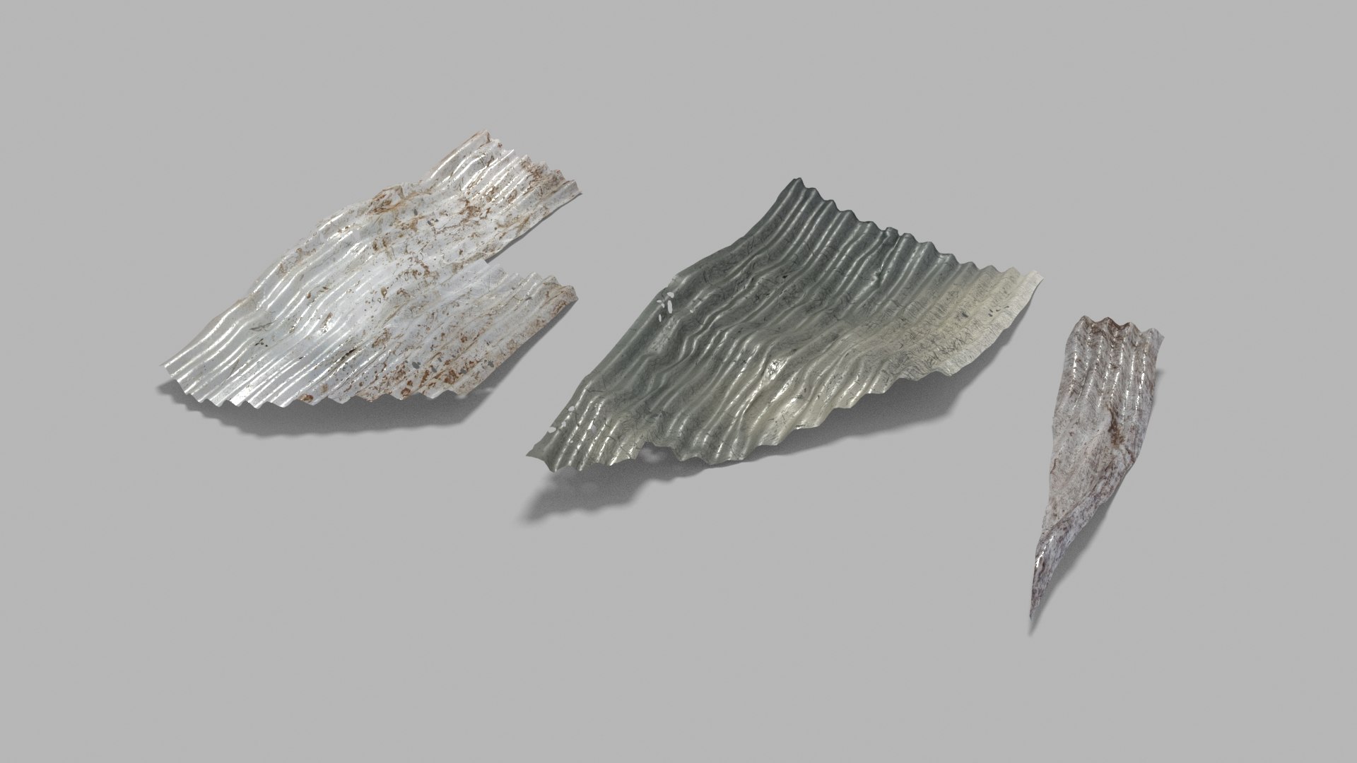 corrugated metals 3d model