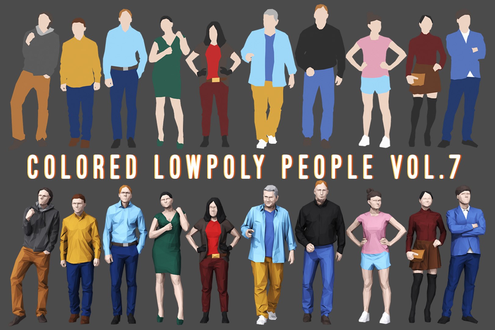 3D Varicolored People 7 - TurboSquid 1186347