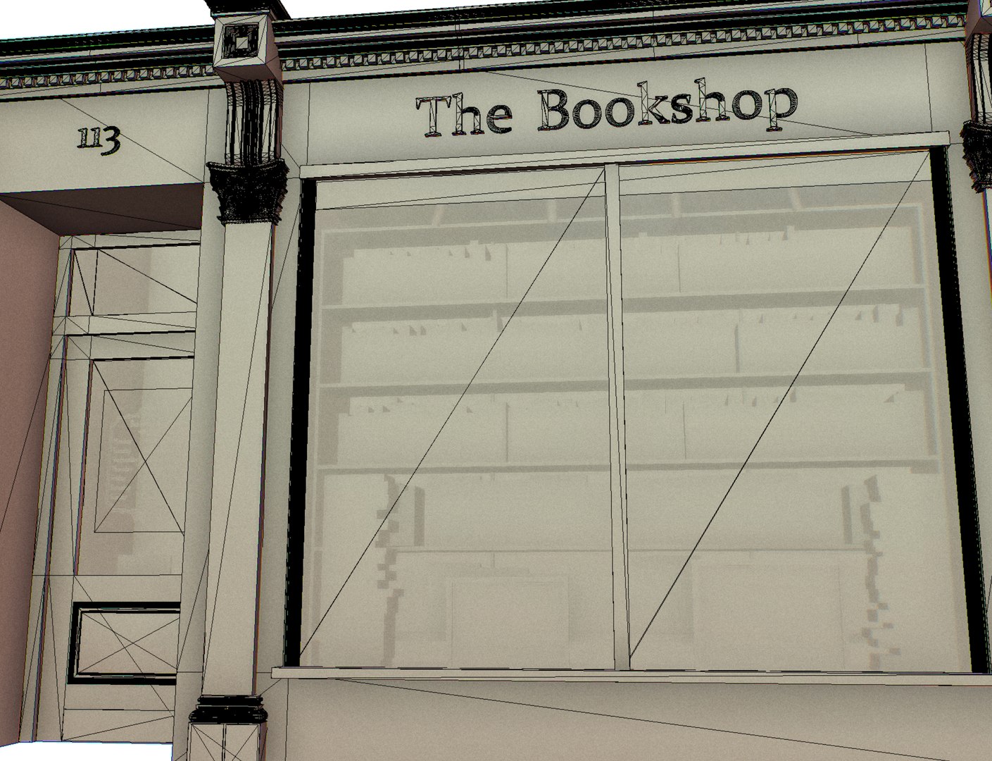 Realistic Storefront - Bookshop Model - TurboSquid 2167161