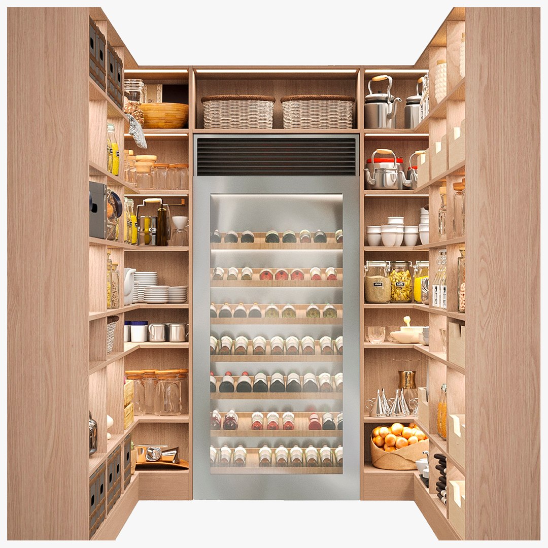 Pantry with spices kitchen utensils model - TurboSquid 2008689