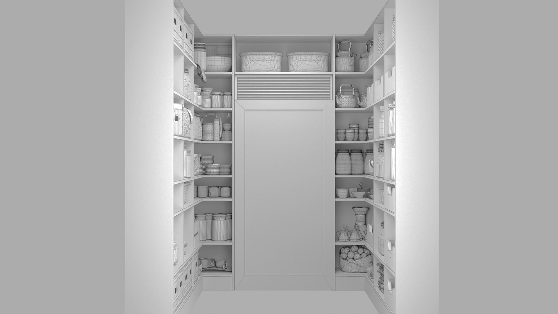 Pantry With Spices Kitchen Utensils Model - TurboSquid 2008689