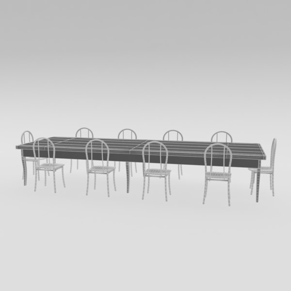 Dining table uv model - TurboSquid 1378237