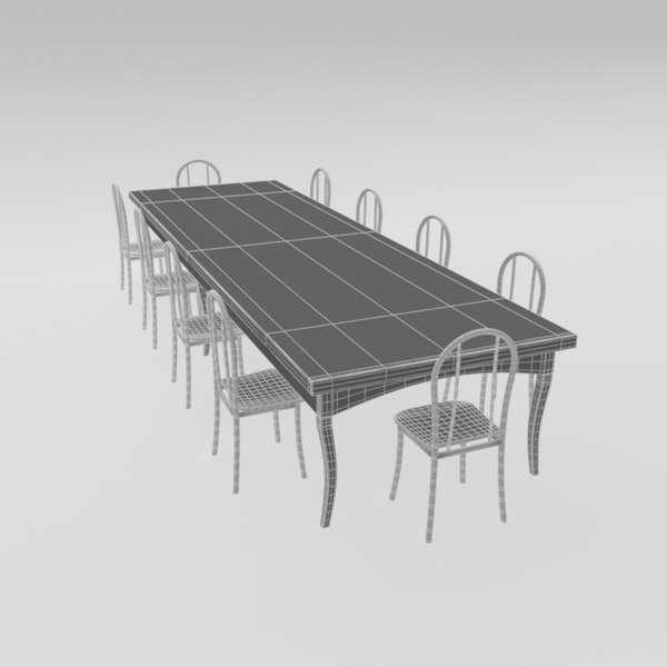 Dining table uv model - TurboSquid 1378237