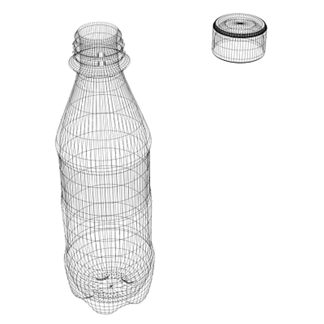 Plastic Coca-cola Bottle 3d Model