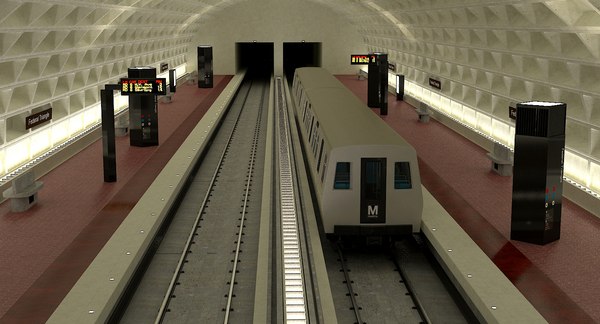 subway station metro 3d model