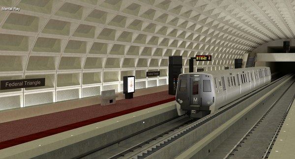 subway station metro 3d model