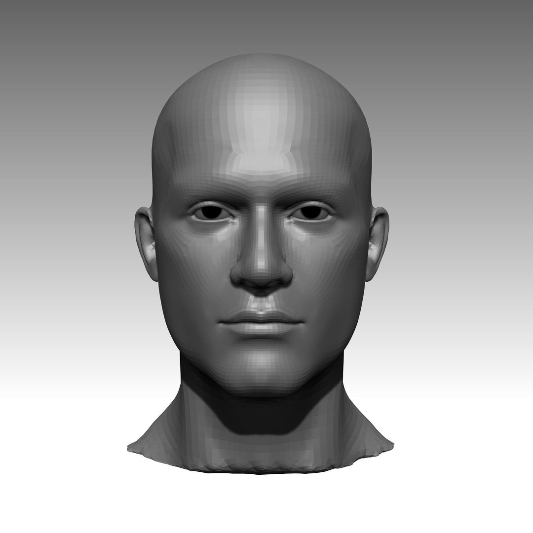 MODELO BASE DE ROSTRO DE HOMBRE BASE MODEL OF MAN S FACE 3D Model ...