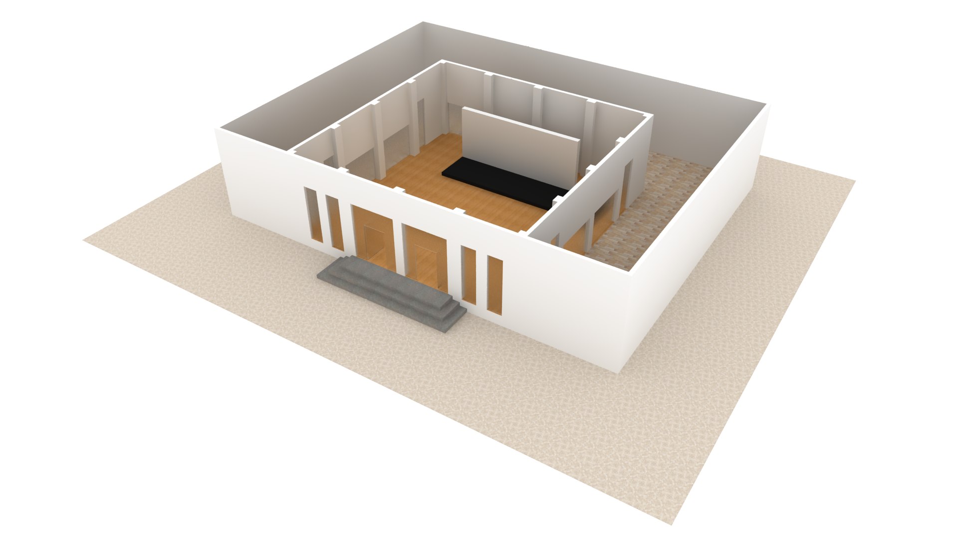 3D Venue Ballroom Layout Model - TurboSquid 1949014