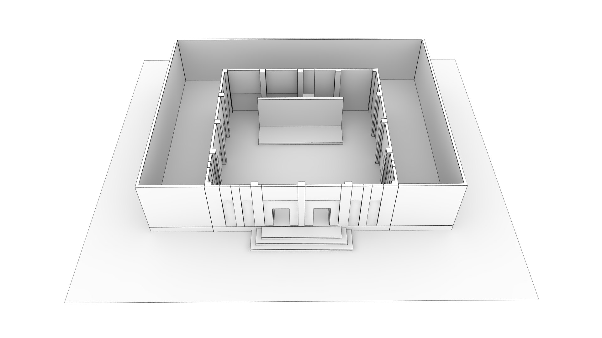 3D Venue Ballroom Layout Model - TurboSquid 1949014