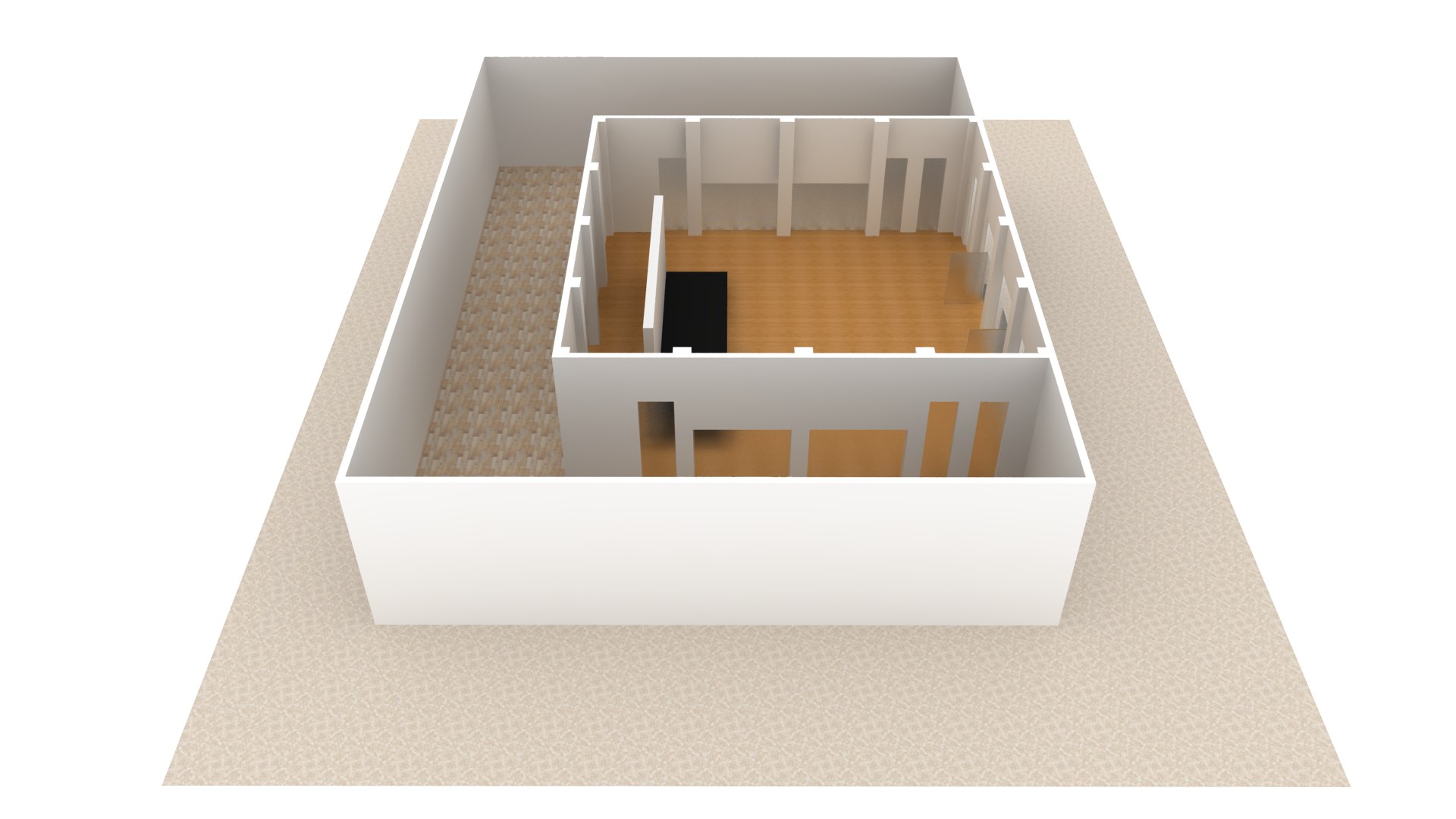 3D Venue Ballroom Layout Model - TurboSquid 1949014