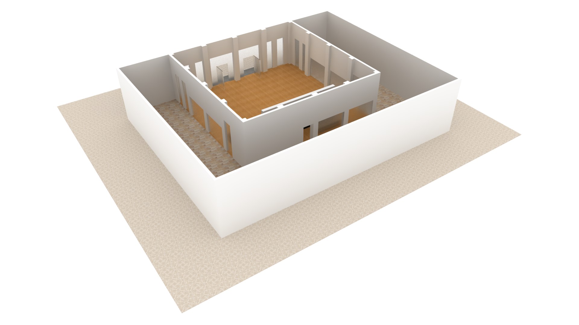 3D Venue Ballroom Layout Model - TurboSquid 1949014