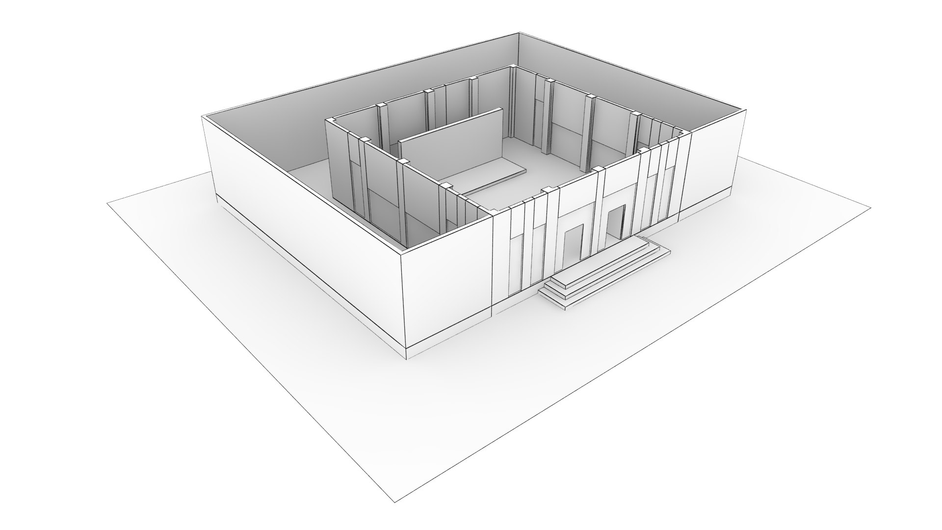 3D Venue Ballroom Layout Model - TurboSquid 1949014