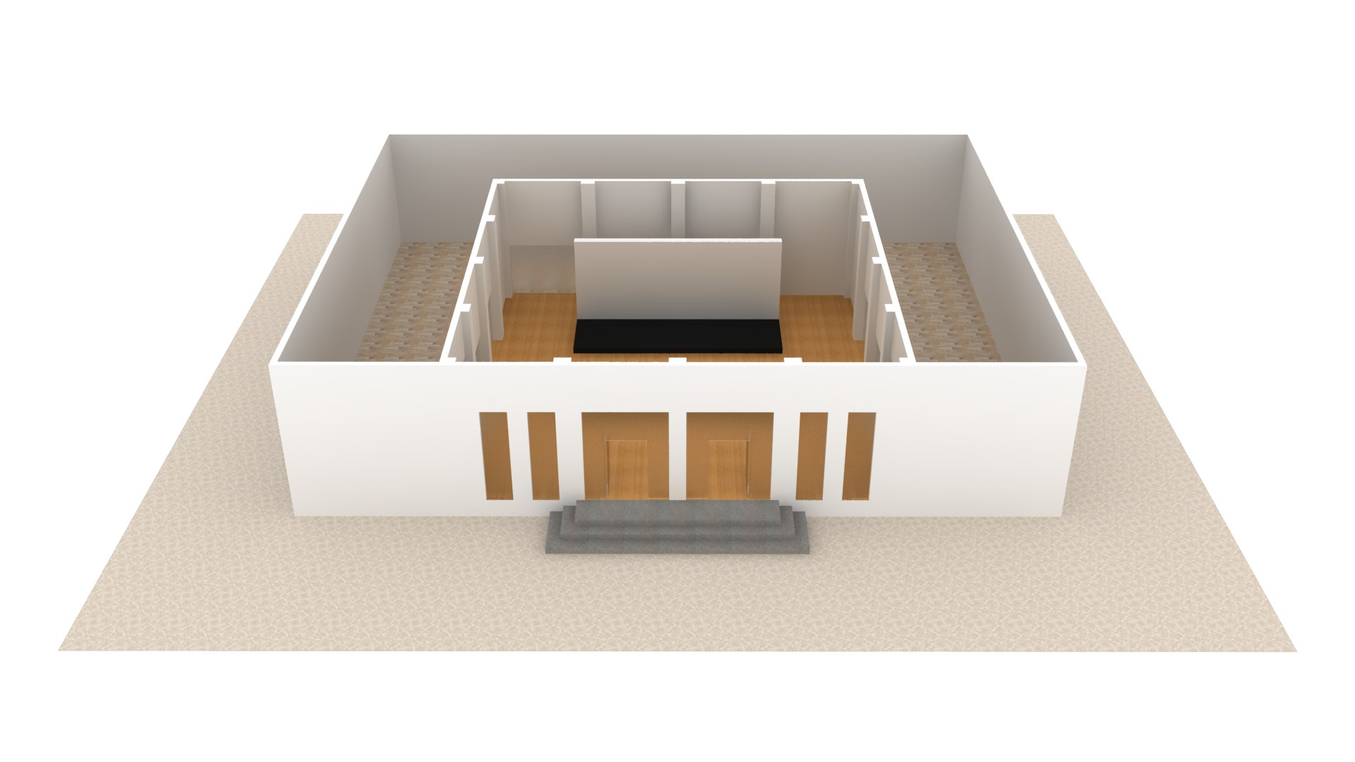 3D Venue Ballroom Layout Model - TurboSquid 1949014
