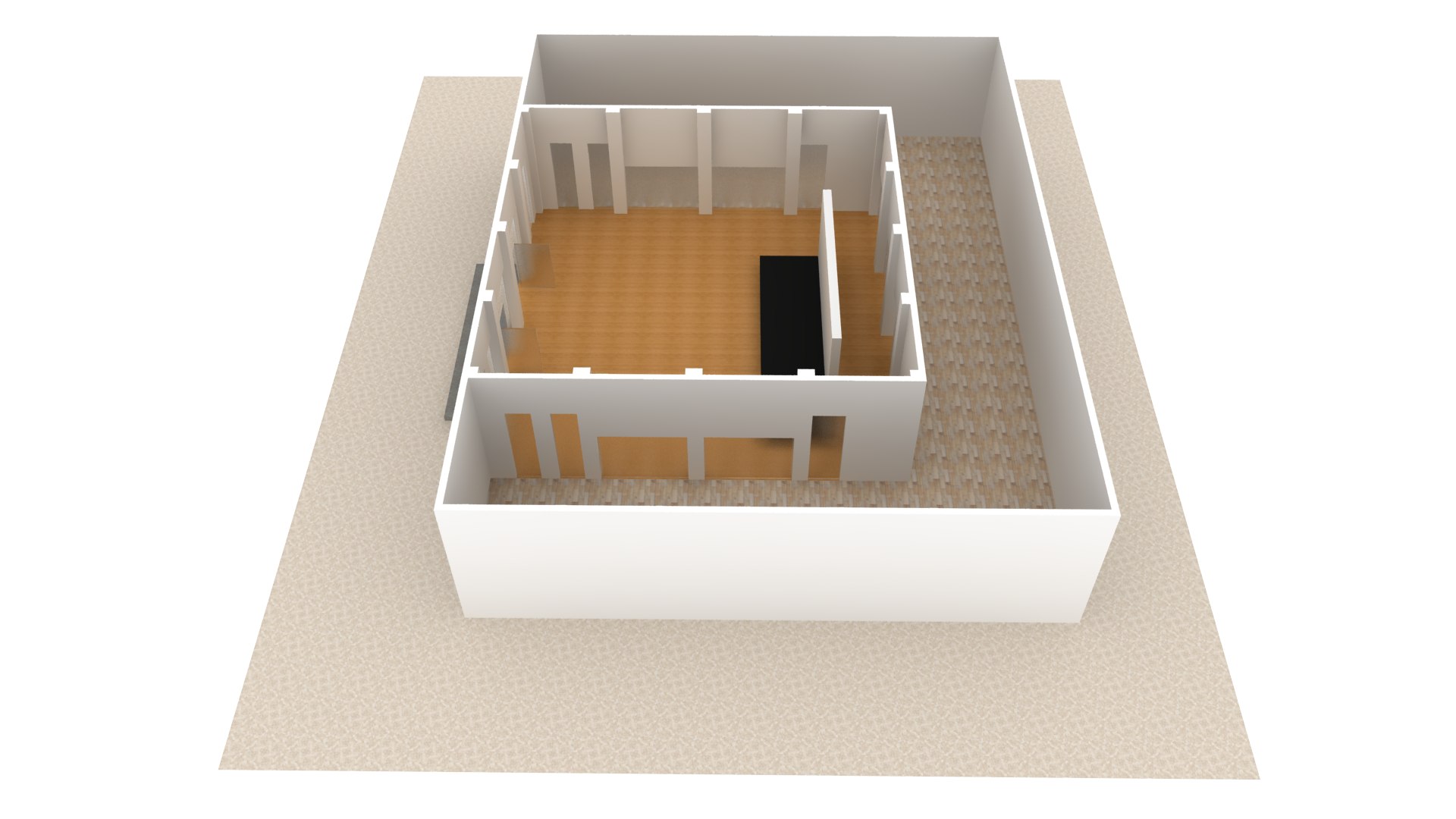 3D Venue Ballroom Layout Model - TurboSquid 1949014