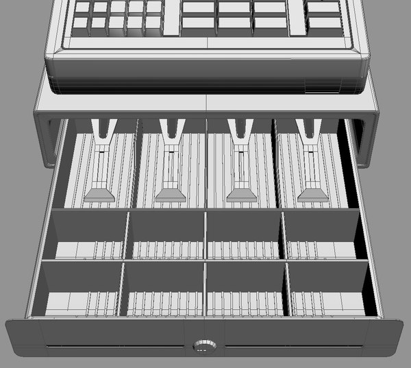 cash register scanner bar 3d model