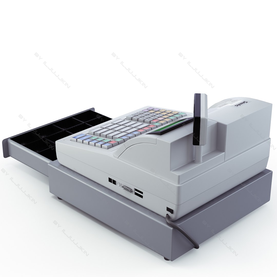 Cash Register Scanner Bar 3d Model
