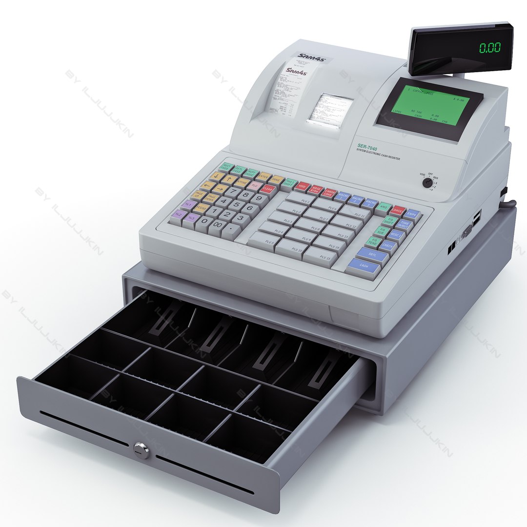Cash Register Scanner Bar 3d Model