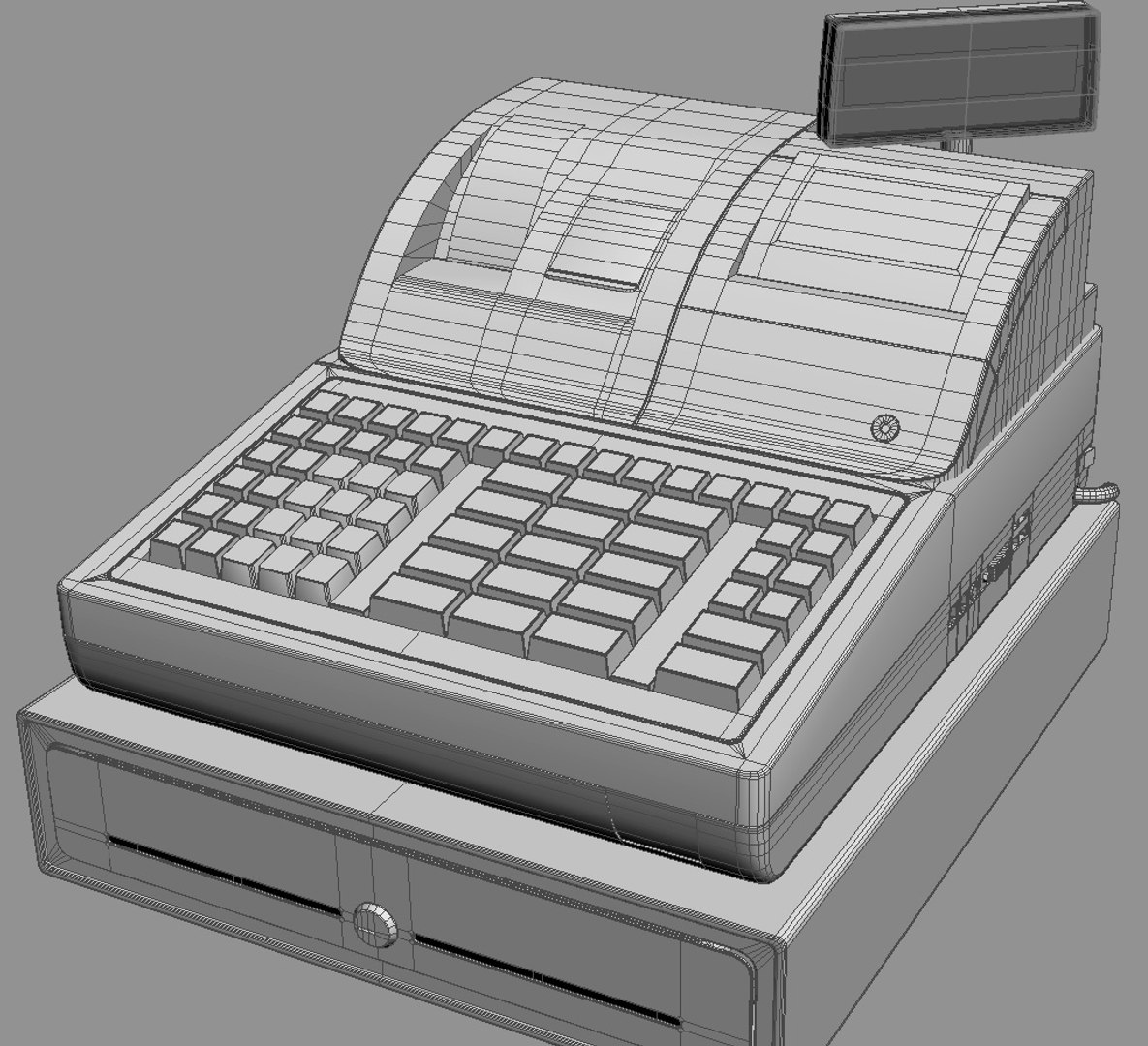 Cash Register Scanner Bar 3d Model
