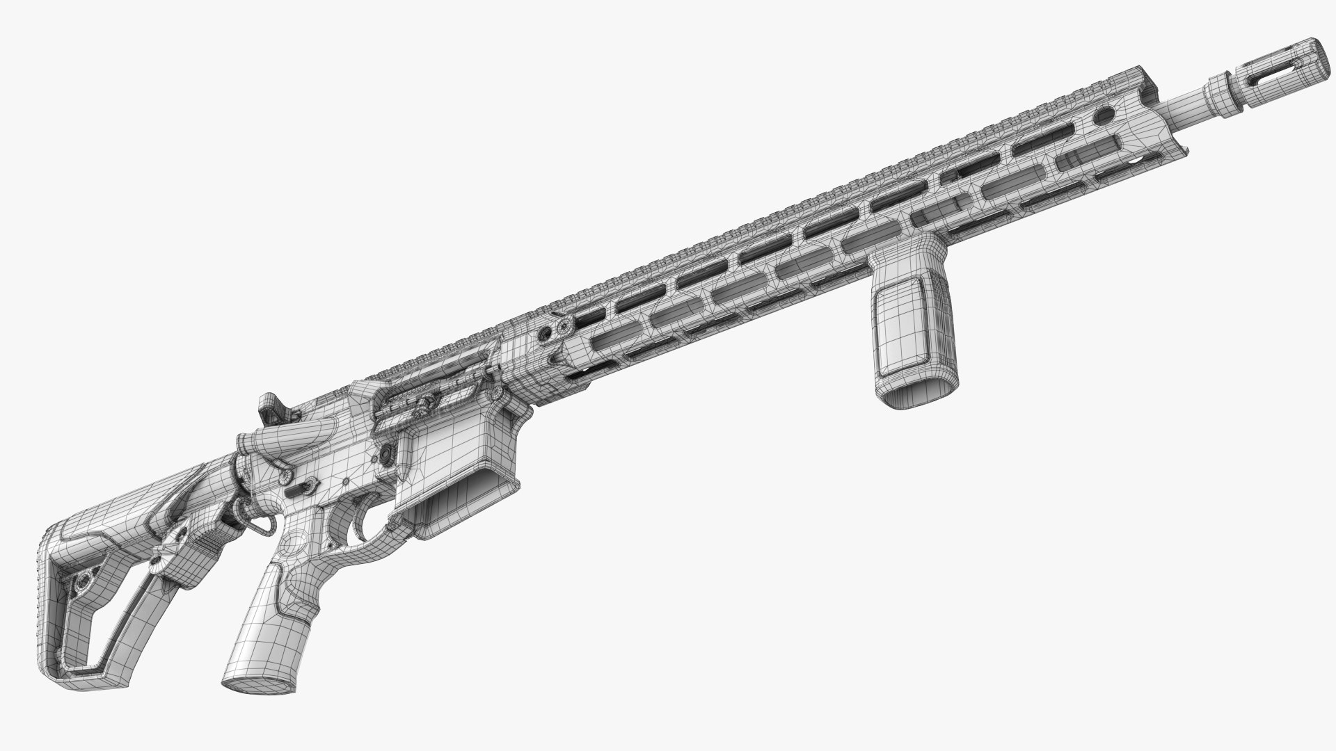 3D model Daniel Defense DDM4 Assault Rifle No Materials - TurboSquid ...