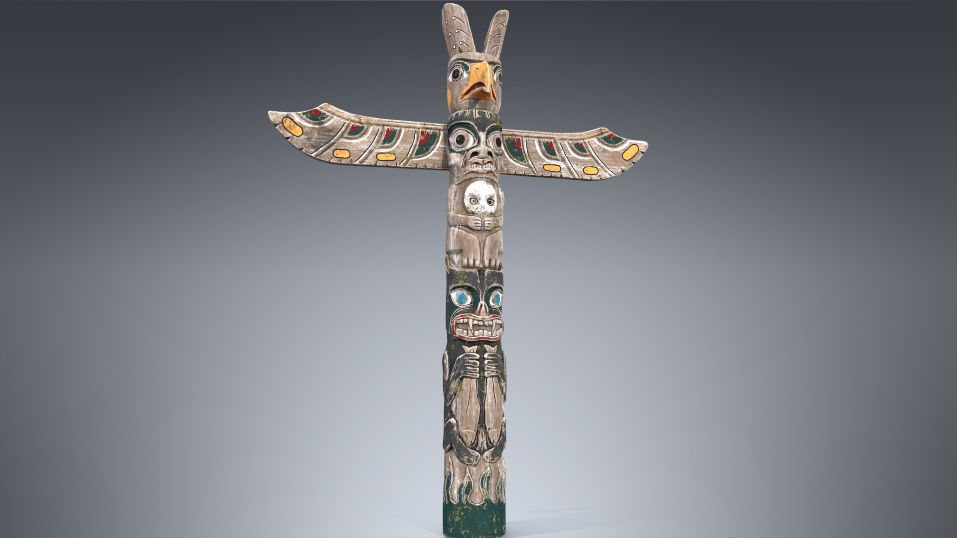 Totem Pole PBR 3D - TurboSquid 1754845