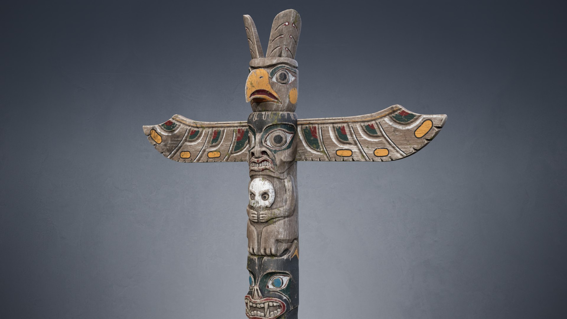 Totem Pole PBR 3D - TurboSquid 1754845