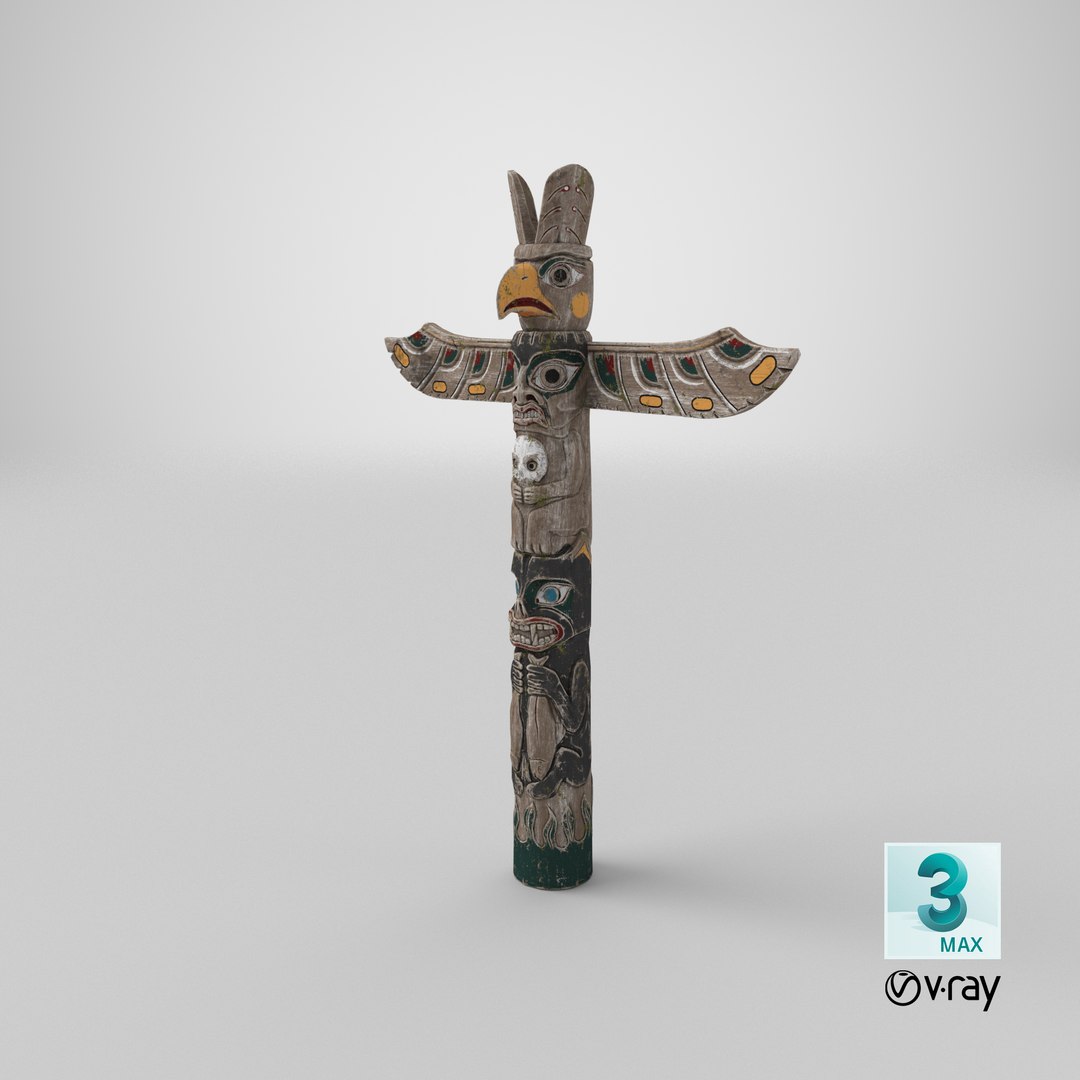 Totem Pole PBR 3D - TurboSquid 1754845