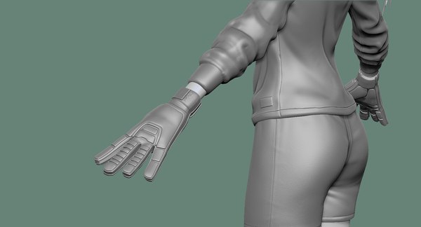 sculpt female cartoon goal 3d model