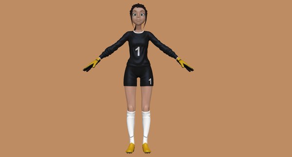 sculpt female cartoon goal 3d model