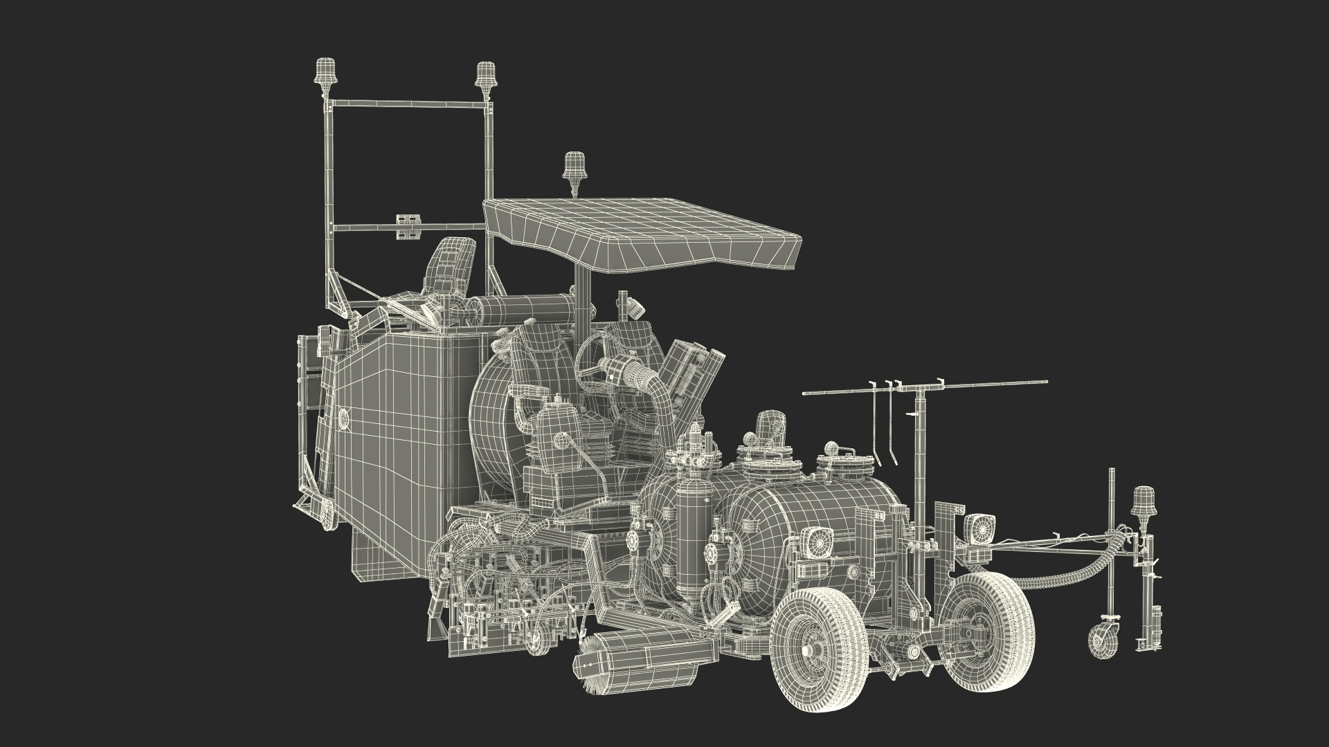 Borum Line Marking Machine Rigged 3D - TurboSquid 2163560