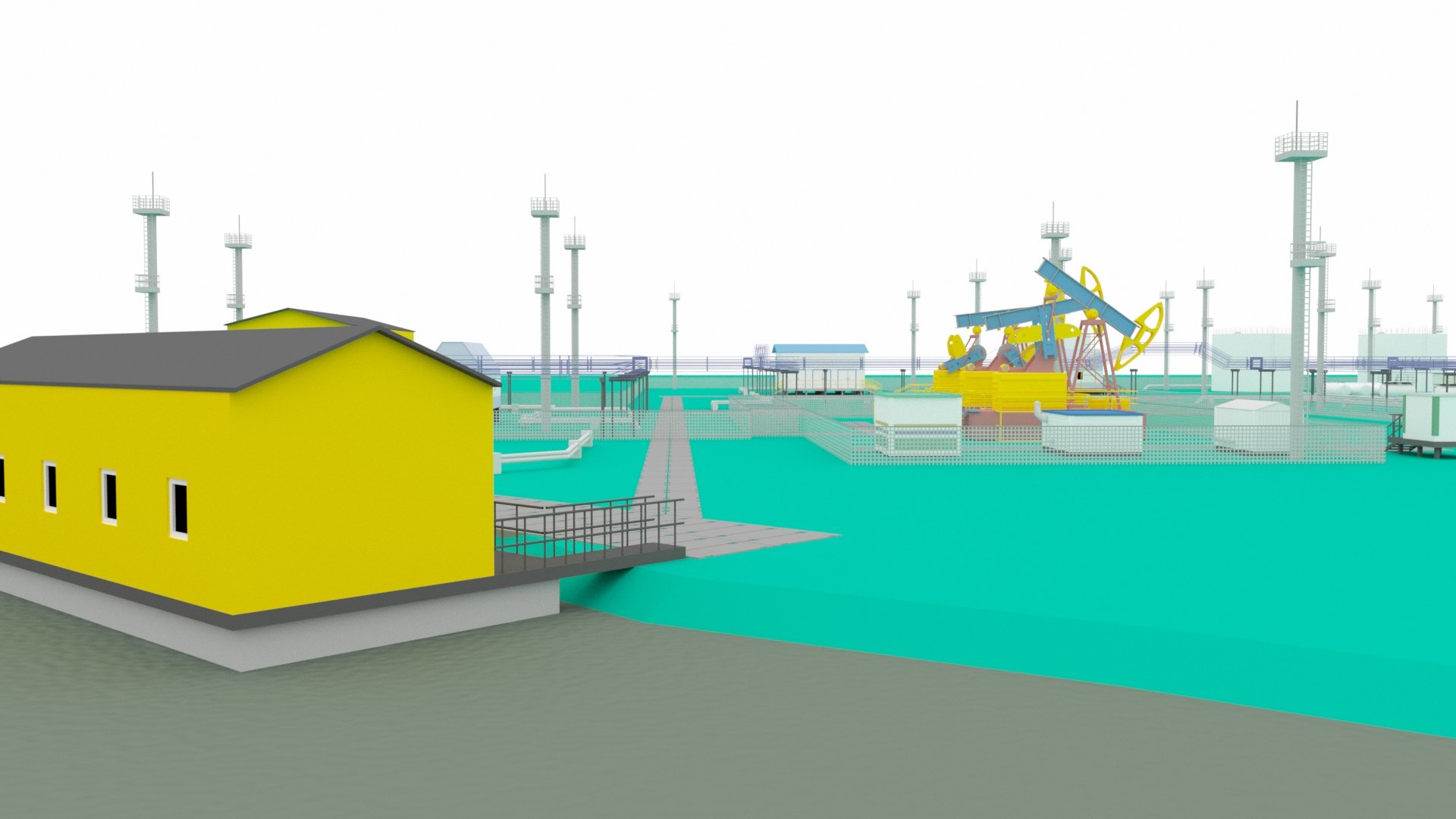 3D Model Oil Rig - TurboSquid 1514437