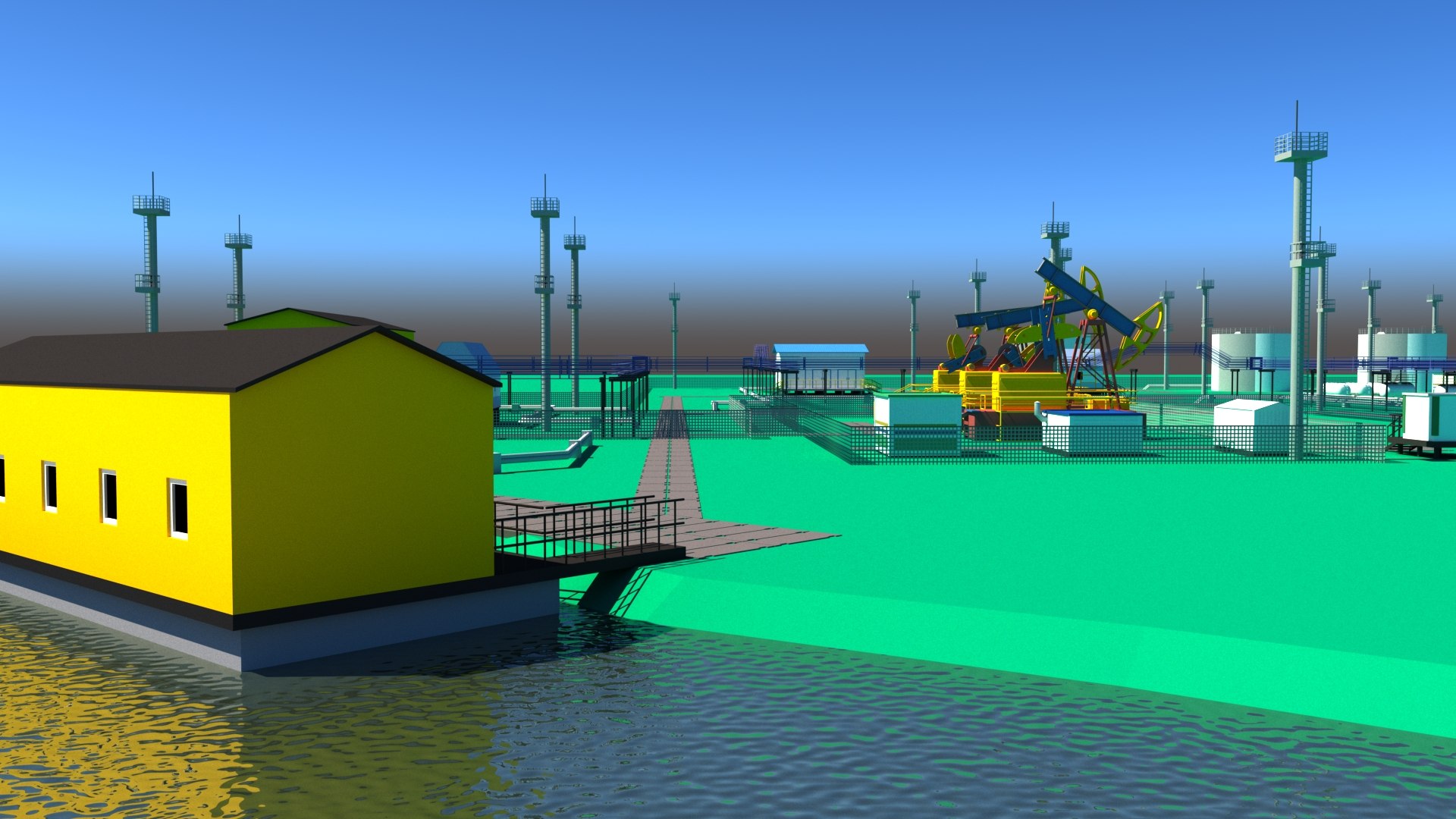 3D Model Oil Rig - TurboSquid 1514437