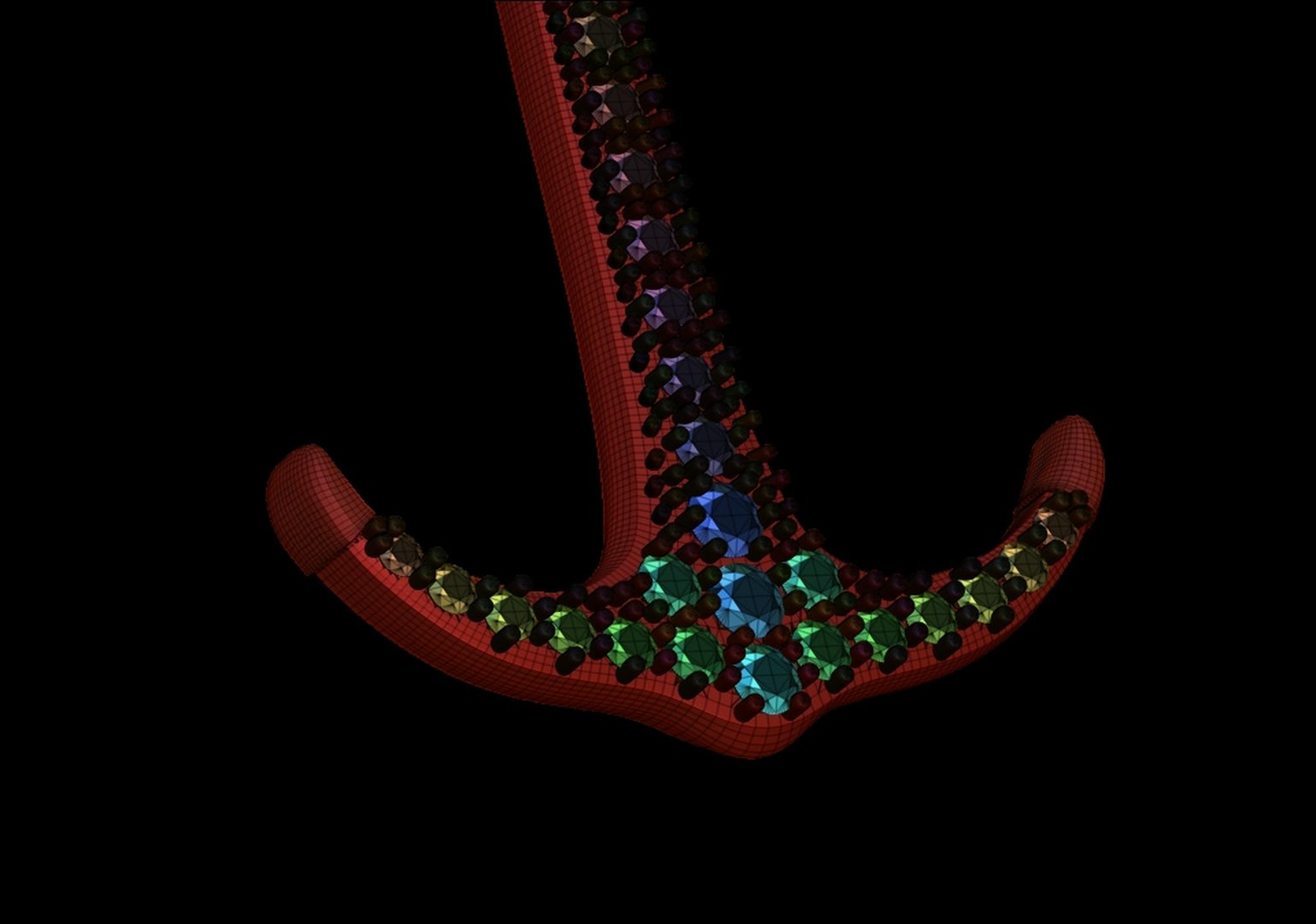 3D Diamond Anchor Pendant Model - TurboSquid 2387491