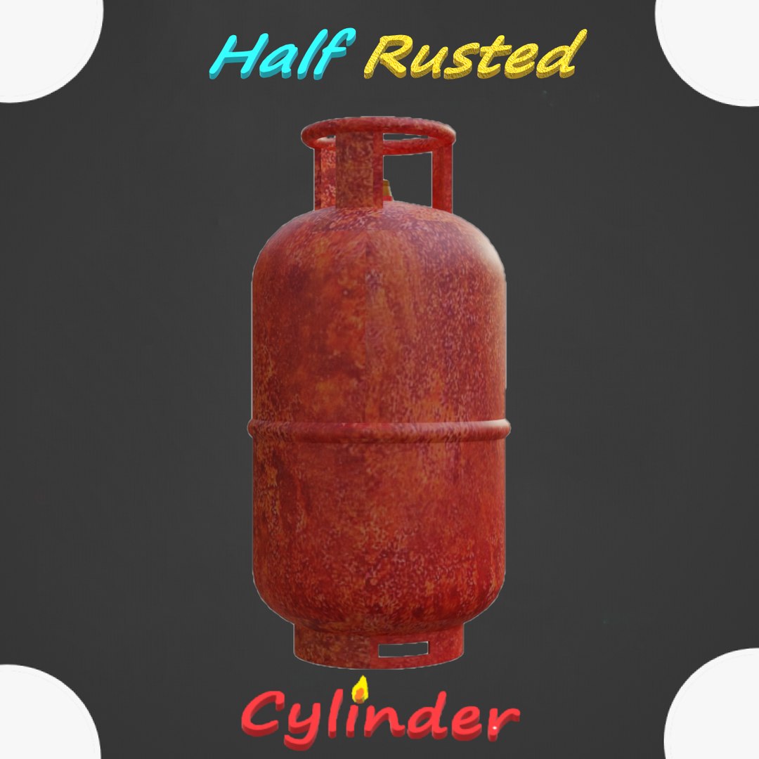 Half Rusted Cylinder 3D Model - TurboSquid 1854119