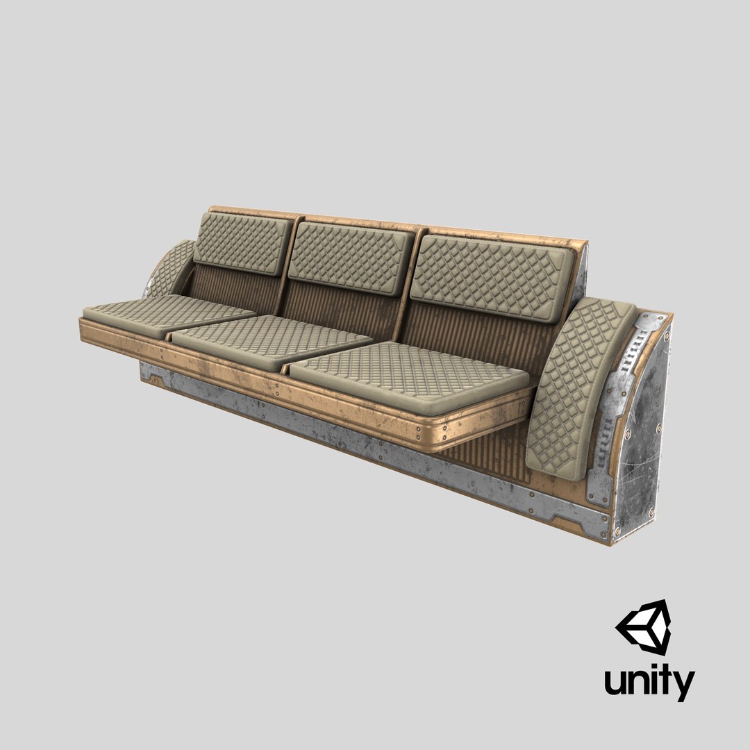 3D Sci-fi Seats Sofa PBR - TurboSquid 2236889