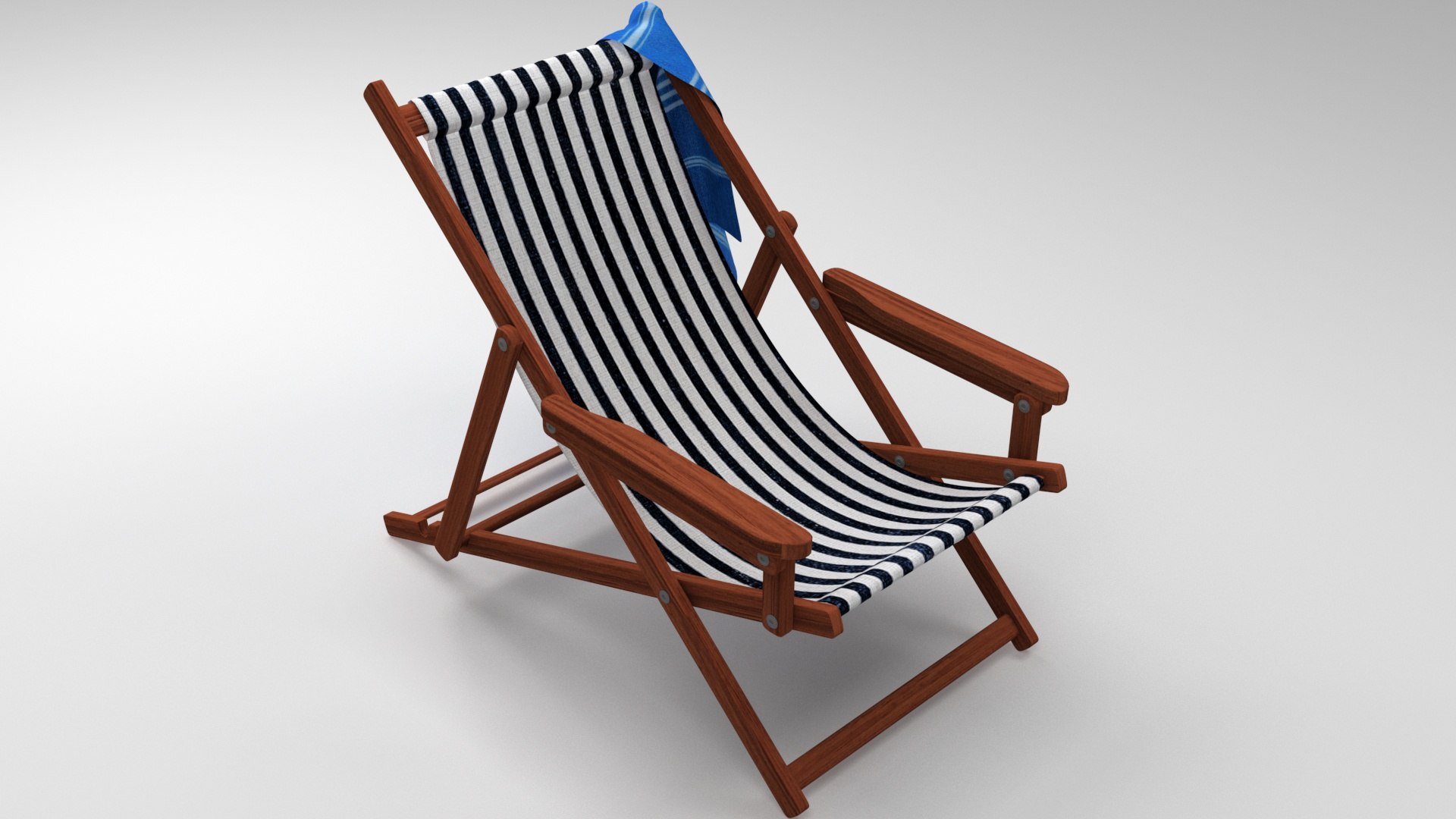 Beach Chair With Towel 3D Model - TurboSquid 1882894