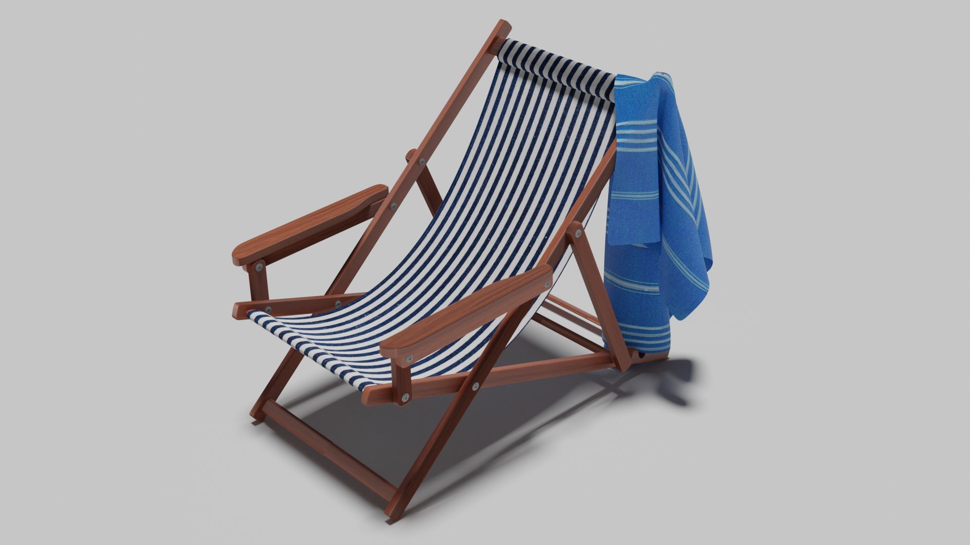 Beach Chair With Towel 3D Model - TurboSquid 1882894