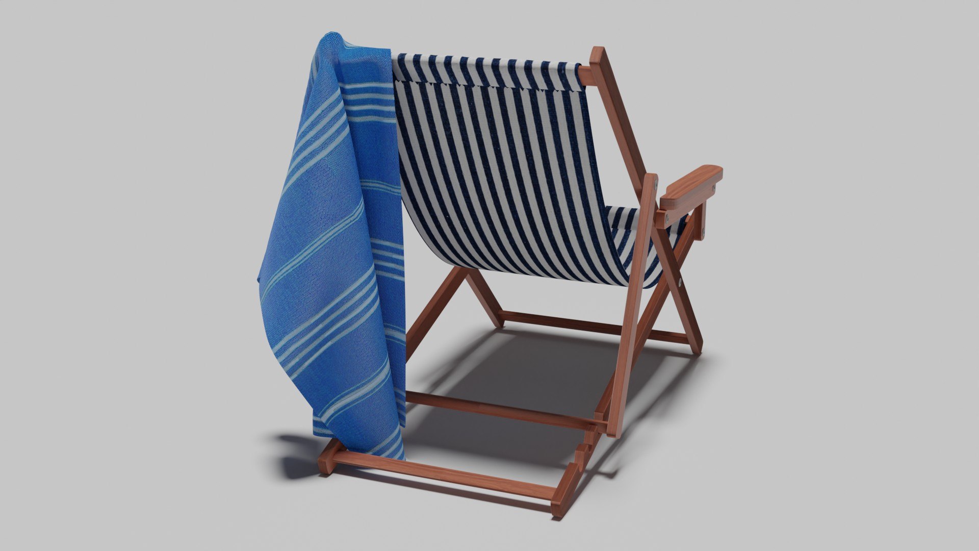 Beach Chair With Towel 3D Model - TurboSquid 1882894