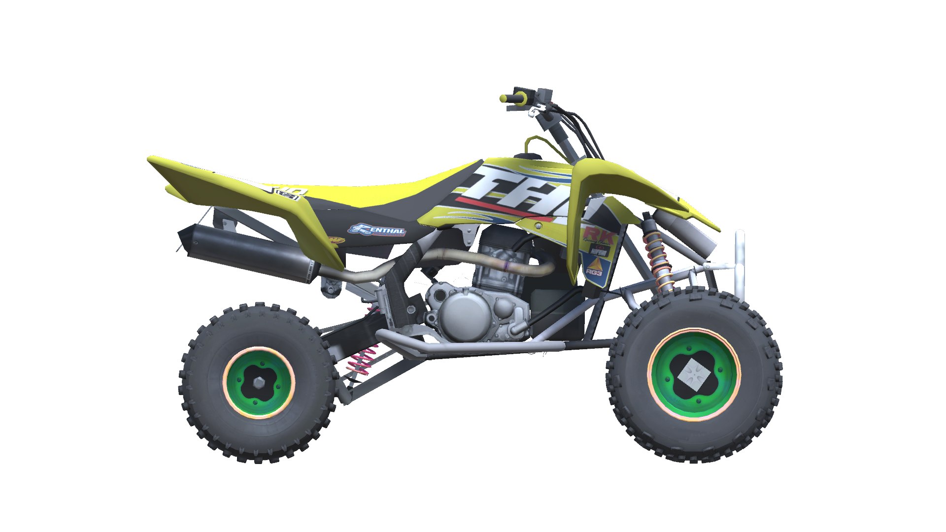 3D Model 011-Dakumoto 450-Quad-Bike-Quad-ATV-Bike-low Poly Game Ready ...