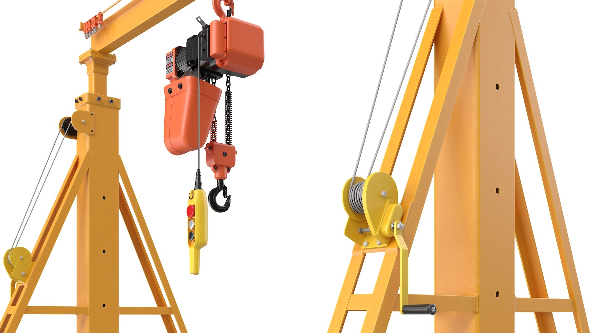 3D Modular Gantry Crane With Electric Hoist - TurboSquid 2483010