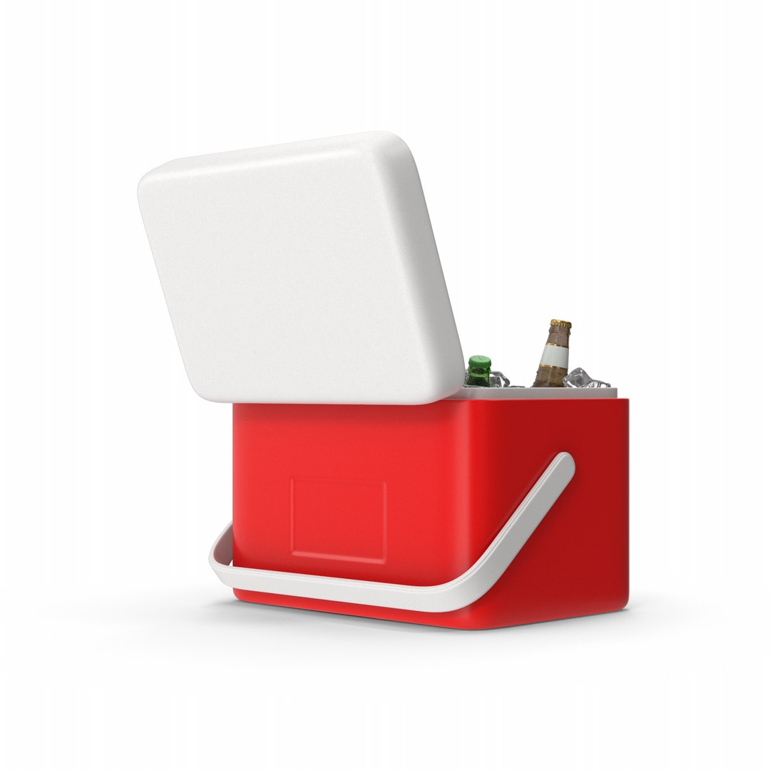 3D Plastic Ice Cooler With Cold Beer Bottles Model - TurboSquid 1967467