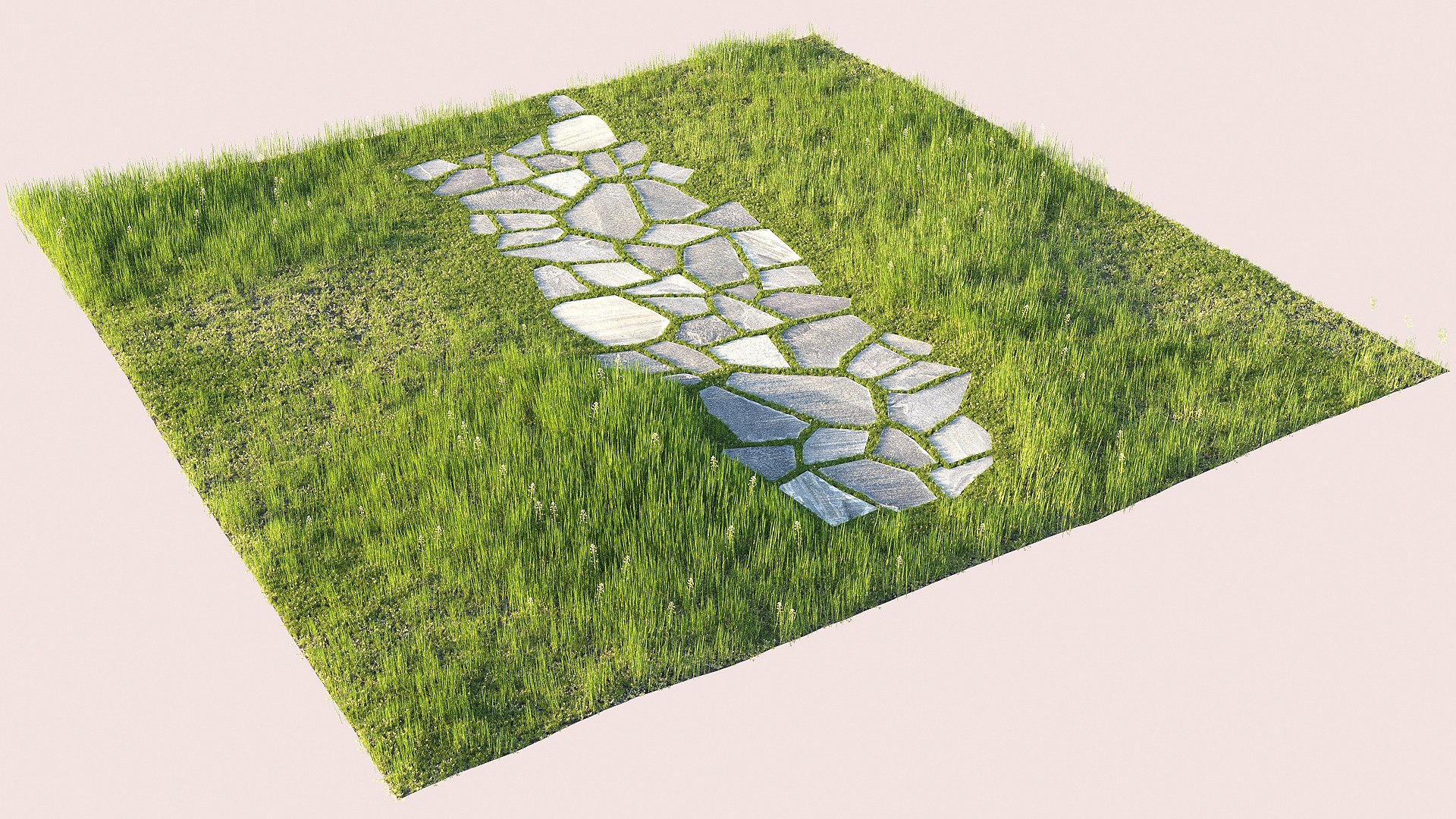 3D Grass For A Step By Step Path Model - TurboSquid 2485242