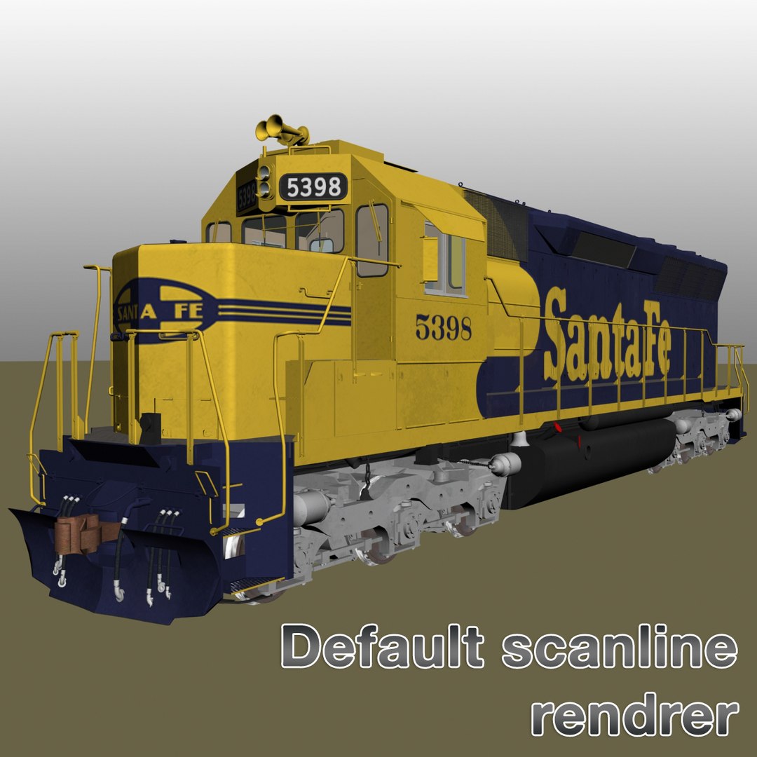Emd Sd45 Engines Sf 3d Max
