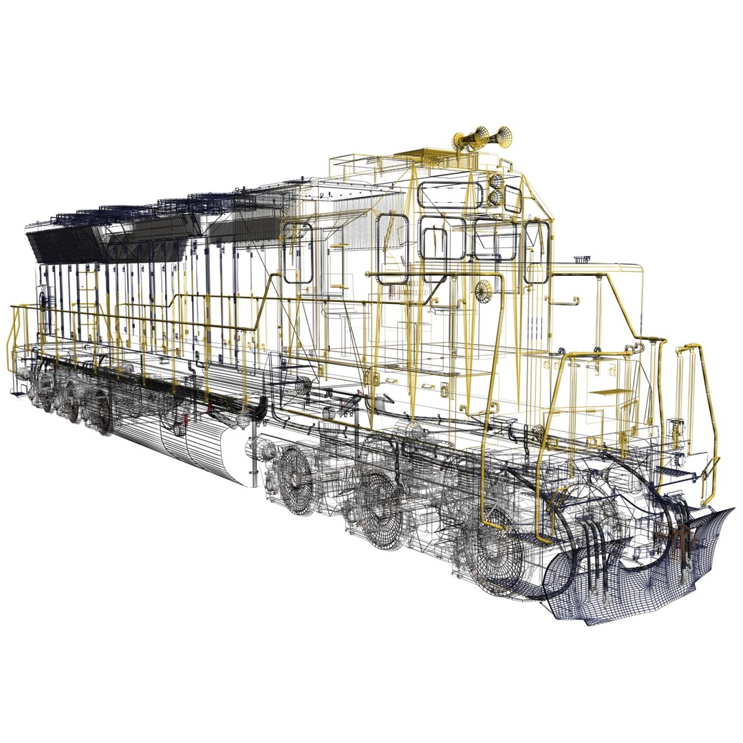 Emd Sd45 Engines Sf 3d Max